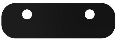 Gutter Poly Stop Plate - Wall - No. 352 - Black