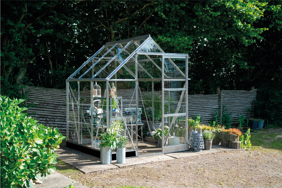 6x6 Halls ICON 6 Aluminium Greenhouse - 3mm Horticultural Glass