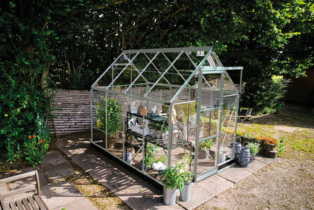 6x8 Halls ICON 6 Aluminium Greenhouse - 3mm Horticultural Glass
